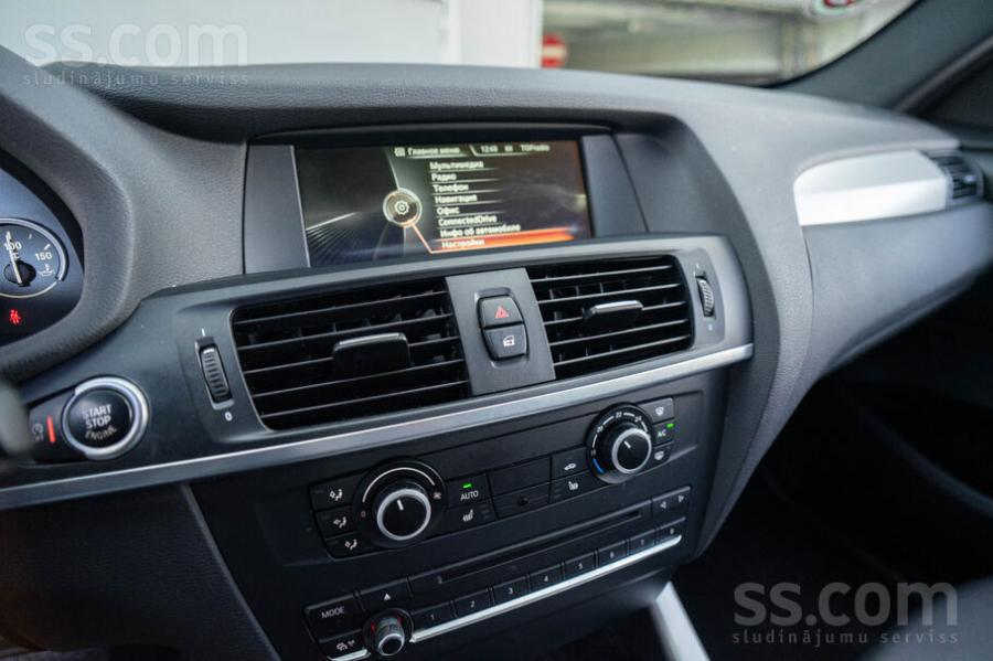 Black BMW X3 2013 in Riga, with an engine capacity of 2.00 L and mileage of 234 thousand km for 11550 €, photo 21 on AUTOMOTO.COM.LV