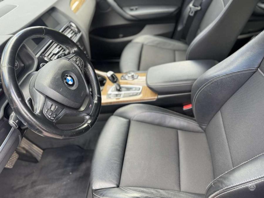 Black BMW X3 2013 in Utena, with an engine capacity of 2.00 L and mileage of 301 thousand km for 9750 €, photo 15 on AUTOMOTO.COM.LV