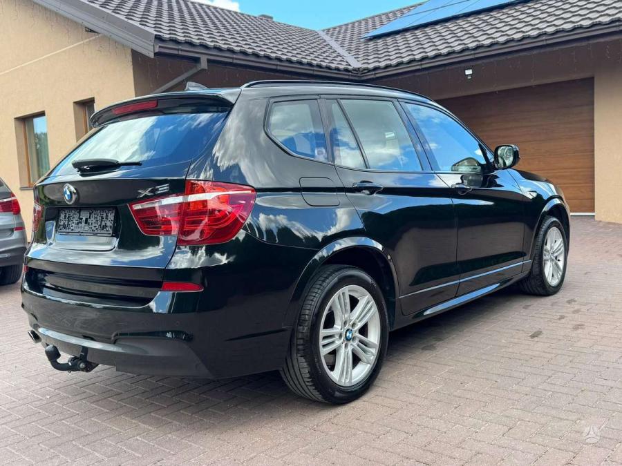 Black BMW X3 2013 in Utena, with an engine capacity of 2.00 L and mileage of 301 thousand km for 9500 €, photo 6 on AUTOMOTO.COM.LV