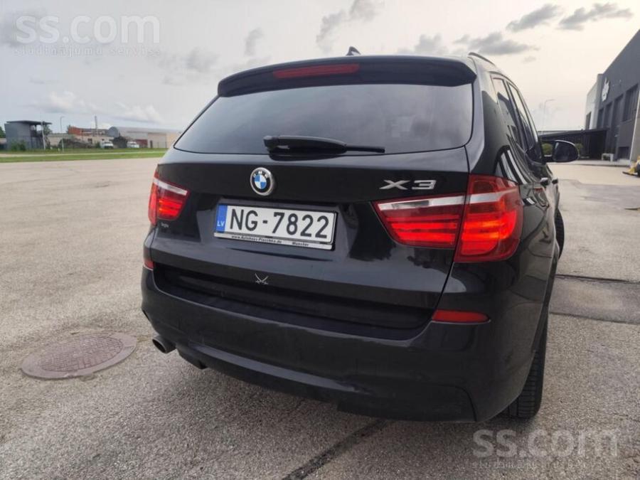 Black BMW X3 2014 in Riga, with an engine capacity of 2.00 L and mileage of 0 thousand km for 15500 €, photo 2 on AUTOMOTO.COM.LV
