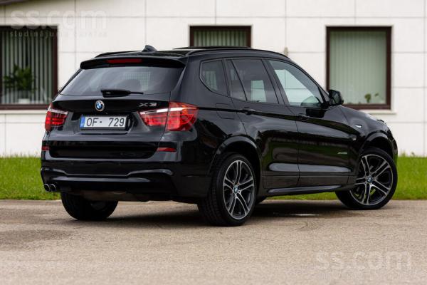Black BMW X3 2014 in Riga, with an engine capacity of 3.00 L and mileage of 277 thousand km for 14900 €, photo 6 on AUTOMOTO.COM.LV