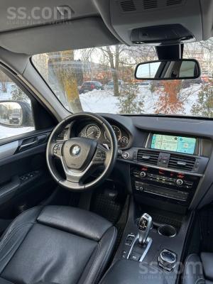 Black BMW X3 2014 in Riga, with an engine capacity of 2.00 L and mileage of 391 thousand km for 8500 €, photo 8 on AUTOMOTO.COM.LV