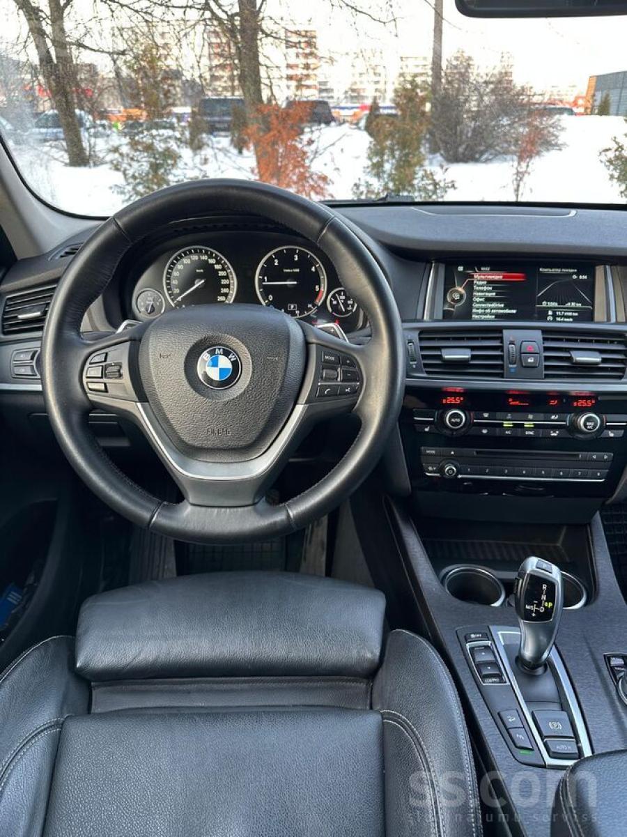 Black BMW X3 2014 in Riga, with an engine capacity of 2.00 L and mileage of 391 thousand km for 8500 €, photo 9 on AUTOMOTO.COM.LV