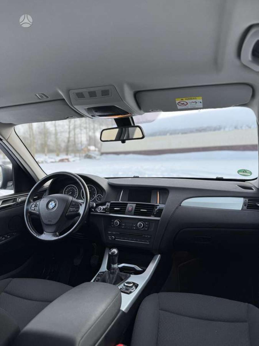 Melns BMW X3 2014 Panevēža, ar dzinēja tilpumu 2.00 L un nobraukumu 237 tūkst. km par 11600 €, foto 10 vietnē AUTOMOTO.COM.LV