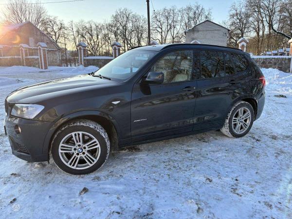 Black BMW X3 2014 in Vilnius, with an engine capacity of 2.00 L and mileage of 374 thousand km for 9799 €, photo 1 on AUTOMOTO.COM.LV