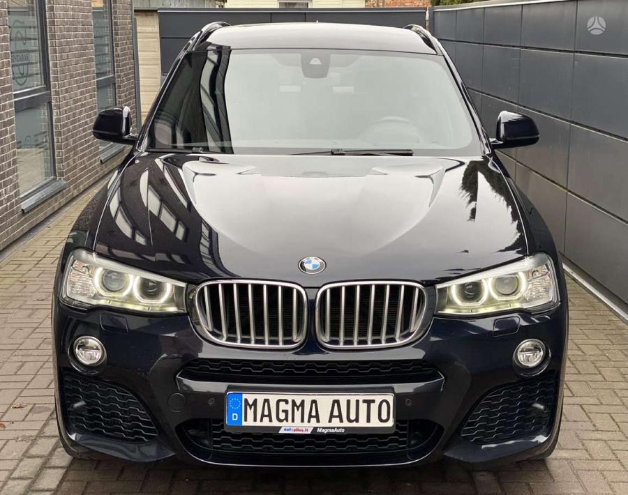 Black BMW X3 2014 in Marijampole, with an engine capacity of 2.99 L and mileage of 215 thousand km for 15999 €, photo 3 on AUTOMOTO.COM.LV
