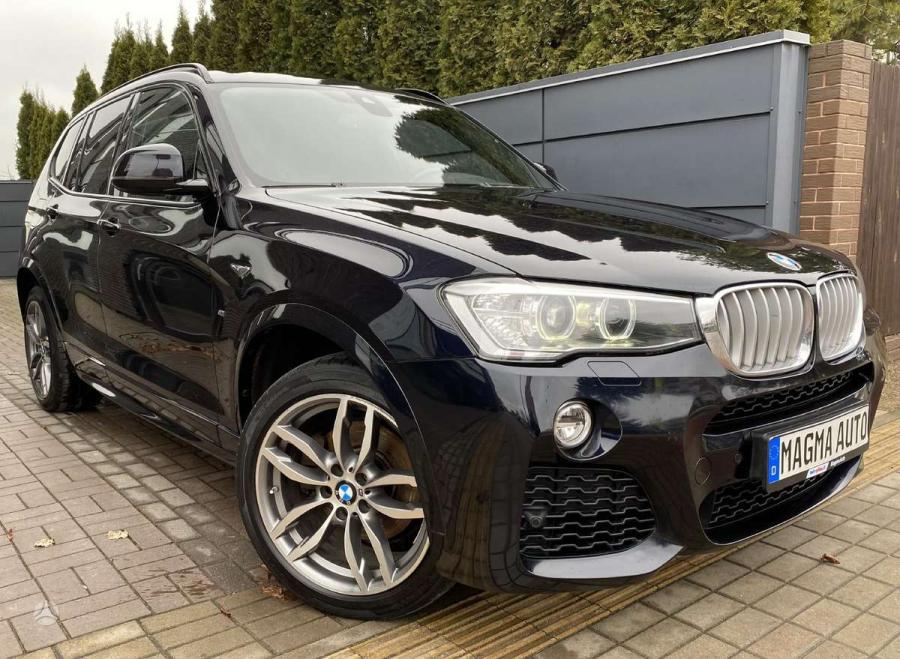 Black BMW X3 2014 in Marijampole, with an engine capacity of 2.99 L and mileage of 215 thousand km for 15999 €, photo 8 on AUTOMOTO.COM.LV