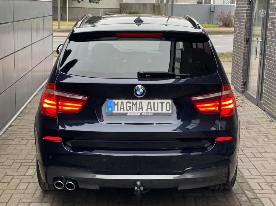 Black BMW X3 2014 in Marijampole, with an engine capacity of 2.99 L and mileage of 215 thousand km for 15999 €, photo 13 on AUTOMOTO.COM.LV