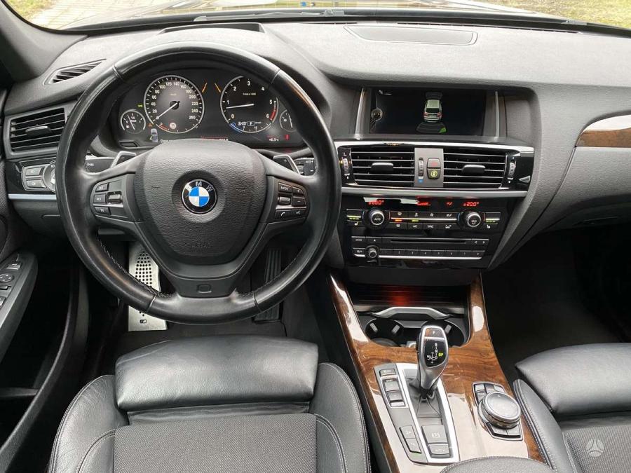 Black BMW X3 2014 in Marijampole, with an engine capacity of 2.99 L and mileage of 215 thousand km for 15999 €, photo 20 on AUTOMOTO.COM.LV