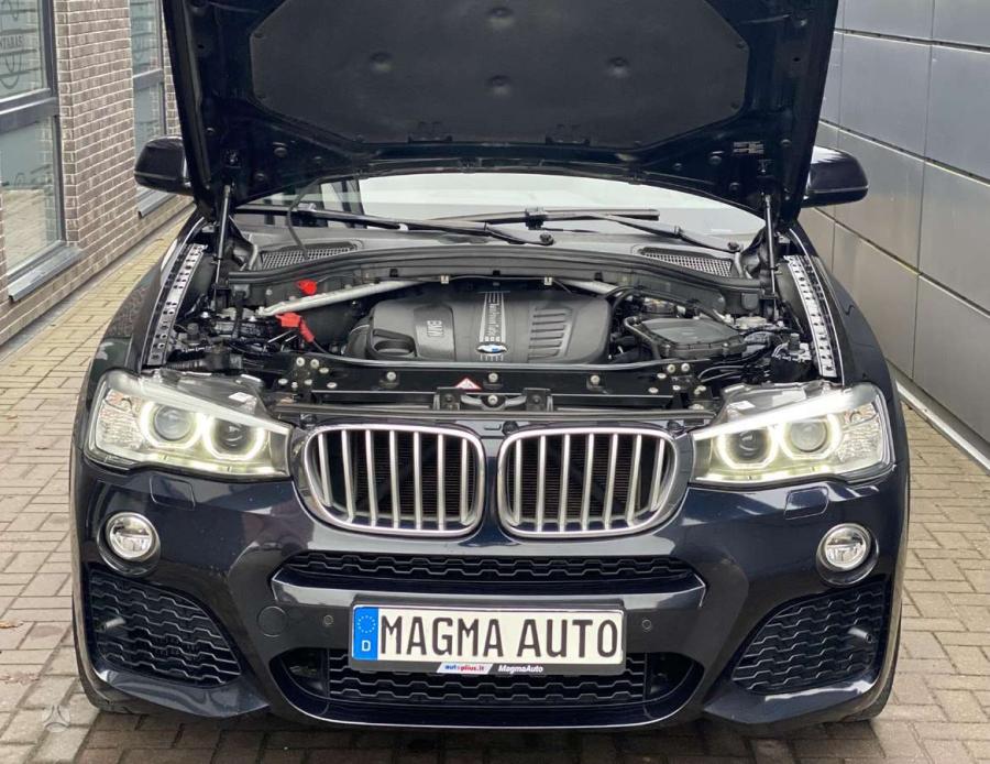 Black BMW X3 2014 in Marijampole, with an engine capacity of 2.99 L and mileage of 215 thousand km for 15999 €, photo 38 on AUTOMOTO.COM.LV
