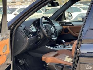 Black BMW X3 2014 in Marijampole, with an engine capacity of 3.00 L and mileage of 152 thousand km for 14450 €, photo 16 on AUTOMOTO.COM.LV