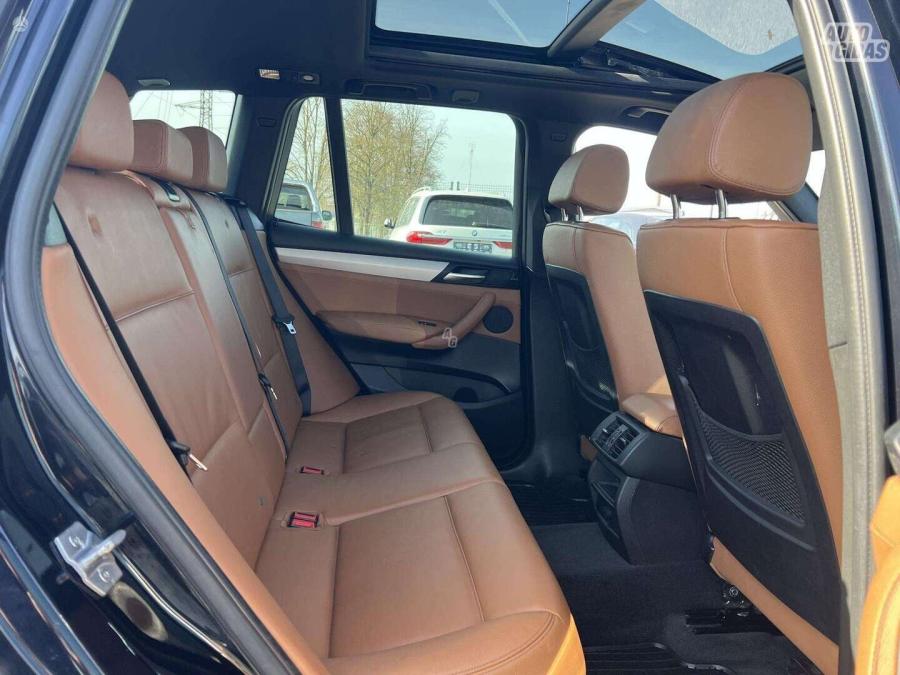 Black BMW X3 2014 in Marijampole, with an engine capacity of 3.00 L and mileage of 152 thousand km for 14450 €, photo 24 on AUTOMOTO.COM.LV