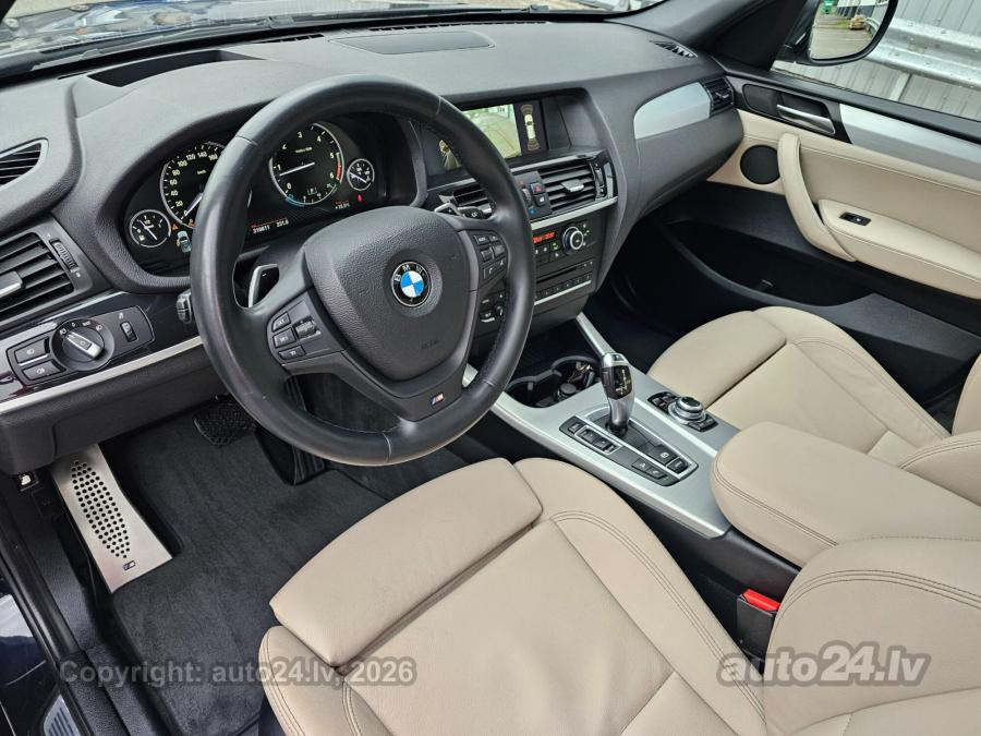 Black BMW X3 2014 in Tartu, with an engine capacity of 3.00 L and mileage of 310 thousand km for 11900 €, photo 10 on AUTOMOTO.COM.LV