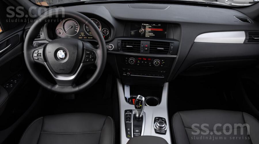 Melns BMW X3 2014 Jelgava, ar dzinēja tilpumu 2.00 L un nobraukumu 263 tūkst. km par 12900 €, foto 12 vietnē AUTOMOTO.COM.LV