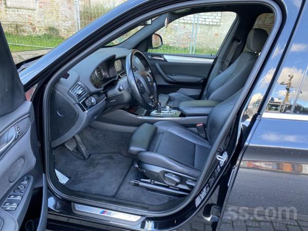 Black BMW X3 2014 in Liepaja, with an engine capacity of 3.00 L and mileage of 275 thousand km for 14950 €, photo 8 on AUTOMOTO.COM.LV