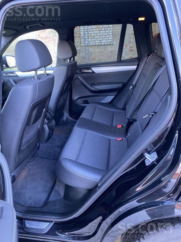 Black BMW X3 2014 in Liepaja, with an engine capacity of 3.00 L and mileage of 275 thousand km for 14950 €, photo 10 on AUTOMOTO.COM.LV