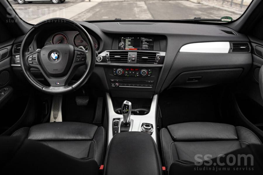 Black BMW X3 2014 in Riga, with an engine capacity of 2.00 L and mileage of 170 thousand km for 15490 €, photo 8 on AUTOMOTO.COM.LV
