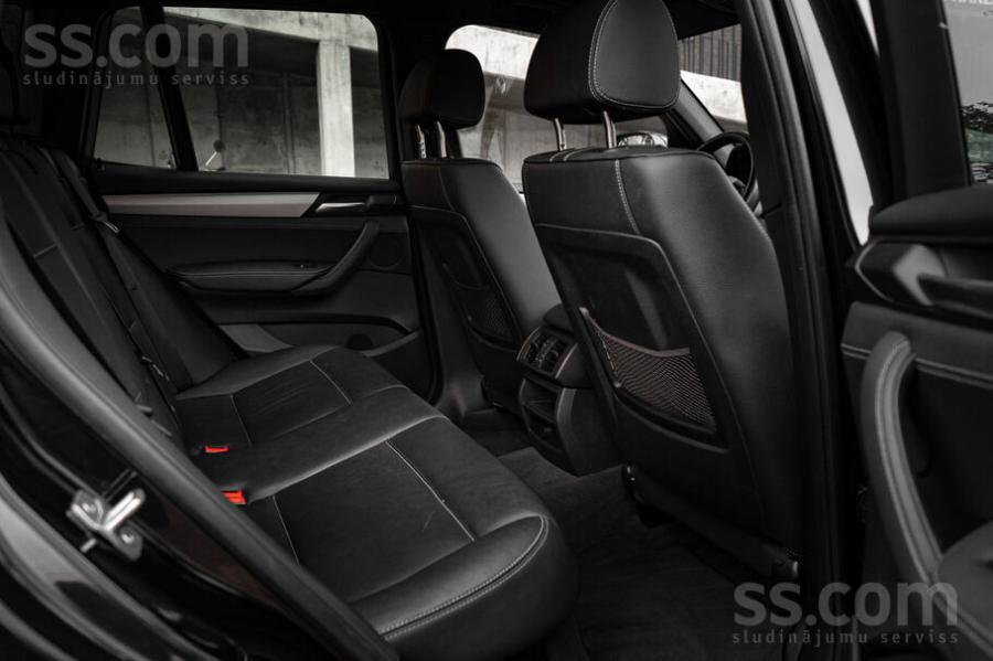 Black BMW X3 2014 in Riga, with an engine capacity of 2.00 L and mileage of 170 thousand km for 15490 €, photo 10 on AUTOMOTO.COM.LV