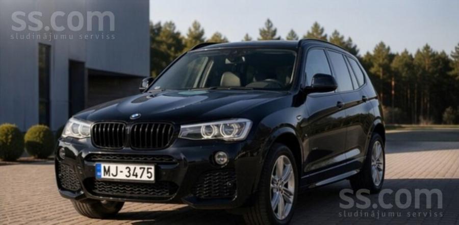 Black BMW X3 2014 in Riga, with an engine capacity of 2.00 L and mileage of 171 thousand km for 14700 €, photo 1 on AUTOMOTO.COM.LV