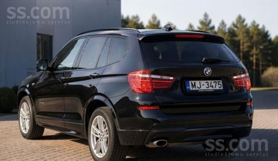 Black BMW X3 2014 in Riga, with an engine capacity of 2.00 L and mileage of 171 thousand km for 14700 €, photo 3 on AUTOMOTO.COM.LV