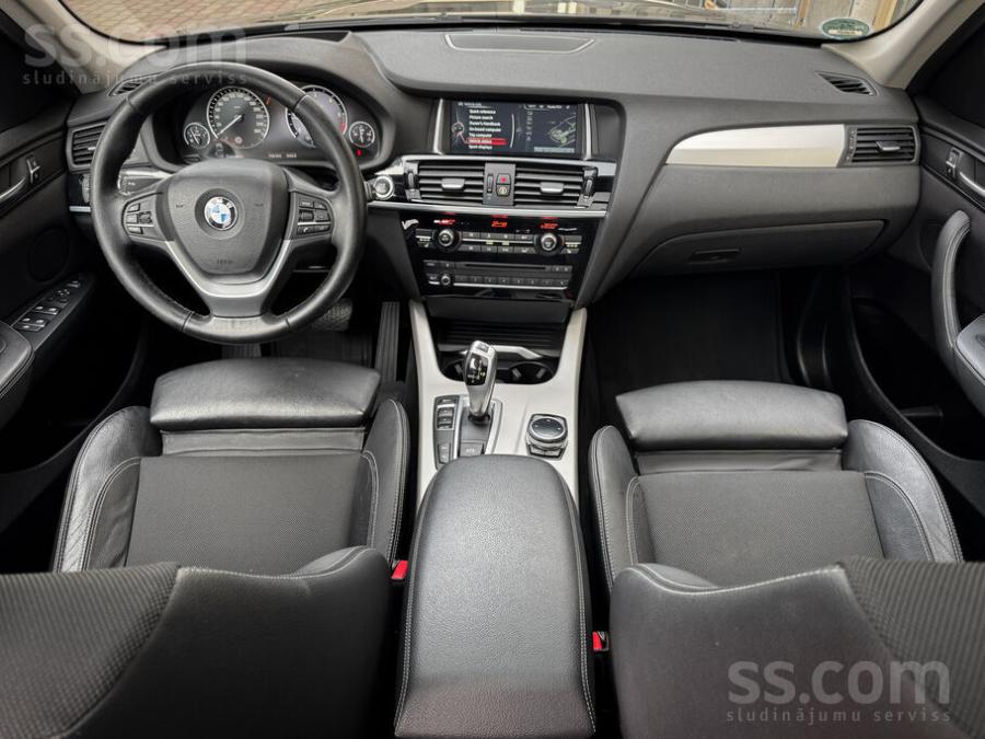 Black BMW X3 2014 in Riga, with an engine capacity of 2.00 L and mileage of 156 thousand km for 14900 €, photo 9 on AUTOMOTO.COM.LV