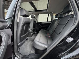 Black BMW X3 2014 in Riga, with an engine capacity of 2.00 L and mileage of 156 thousand km for 14900 €, photo 10 on AUTOMOTO.COM.LV