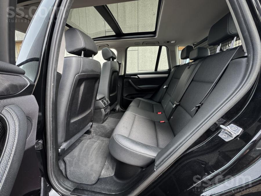 Black BMW X3 2014 in Riga, with an engine capacity of 2.00 L and mileage of 156 thousand km for 14900 €, photo 10 on AUTOMOTO.COM.LV