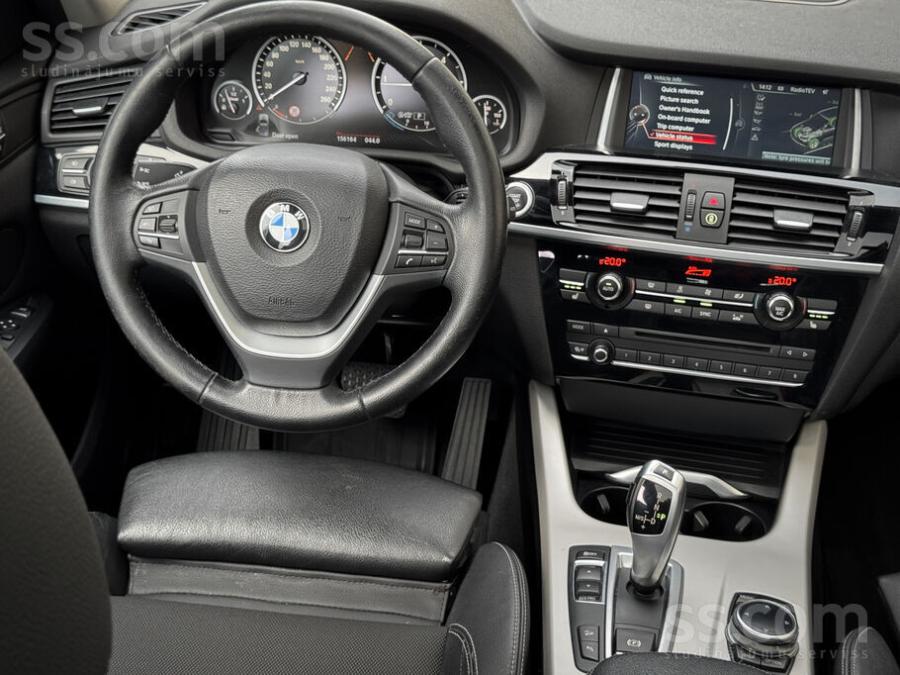 Black BMW X3 2014 in Riga, with an engine capacity of 2.00 L and mileage of 156 thousand km for 14900 €, photo 14 on AUTOMOTO.COM.LV
