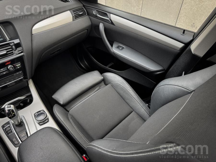 Black BMW X3 2014 in Riga, with an engine capacity of 2.00 L and mileage of 156 thousand km for 14900 €, photo 17 on AUTOMOTO.COM.LV