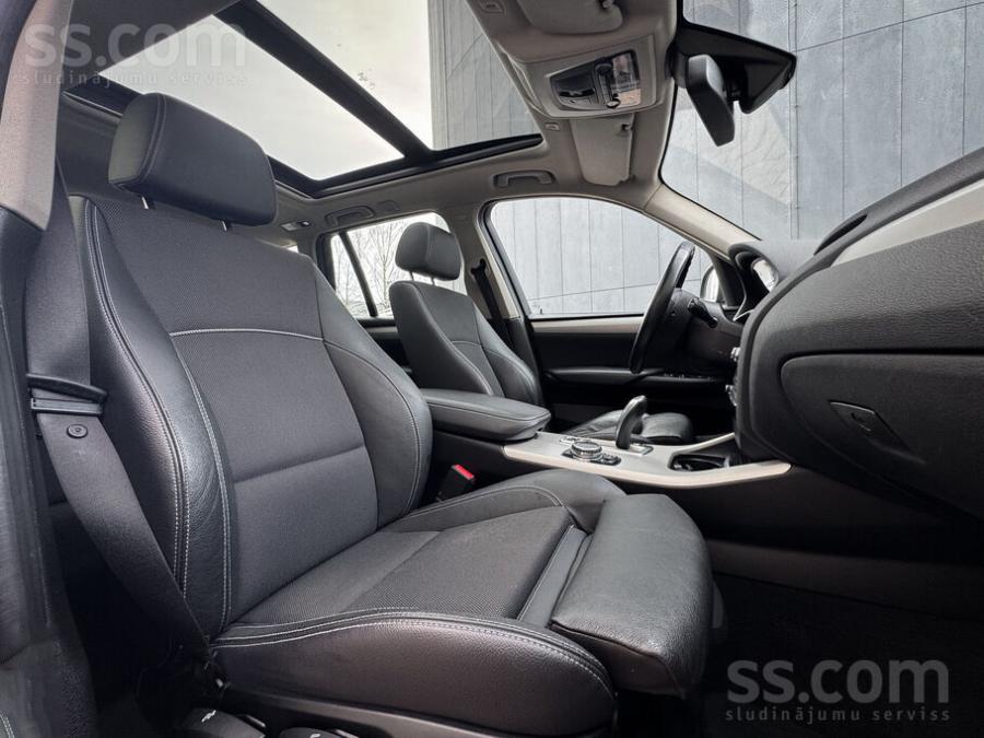 Black BMW X3 2014 in Riga, with an engine capacity of 2.00 L and mileage of 156 thousand km for 14900 €, photo 19 on AUTOMOTO.COM.LV