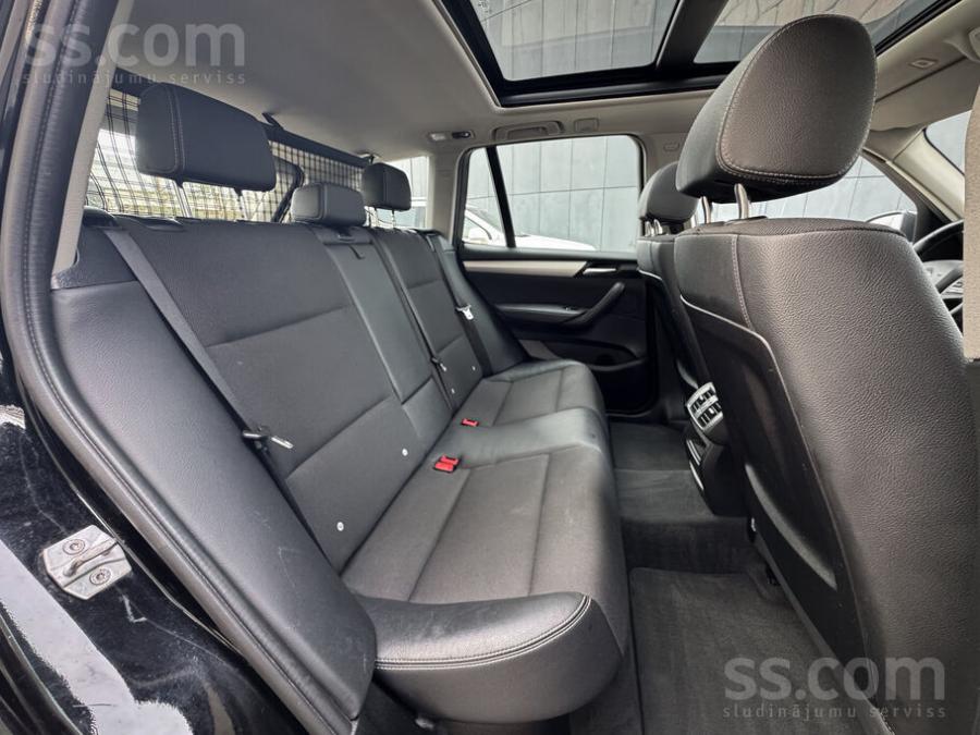 Black BMW X3 2014 in Riga, with an engine capacity of 2.00 L and mileage of 156 thousand km for 14900 €, photo 20 on AUTOMOTO.COM.LV