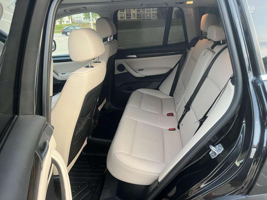 Melns BMW X3 2014 Šauļi, ar dzinēja tilpumu 2.00 L un nobraukumu 341 tūkst. km par 9000 €, foto 13 vietnē AUTOMOTO.COM.LV