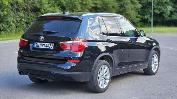 Black BMW X3 2014 in Elektrenai, with an engine capacity of 2.00 L and mileage of 165 thousand km for 13900 €, photo 5 on AUTOMOTO.COM.LV