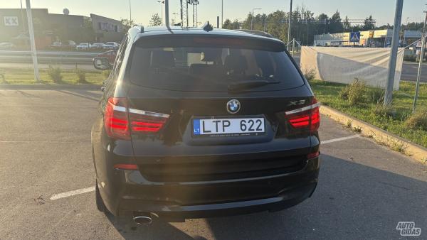 Black BMW X3 2014 in Vilnius, with an engine capacity of 2.00 L and mileage of 370 thousand km for 8799 €, photo 3 on AUTOMOTO.COM.LV