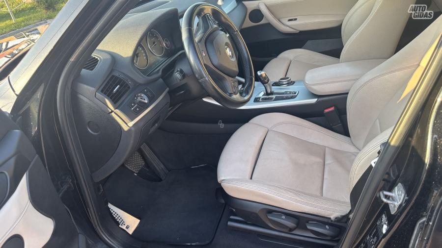 Black BMW X3 2014 in Vilnius, with an engine capacity of 2.00 L and mileage of 370 thousand km for 8799 €, photo 12 on AUTOMOTO.COM.LV