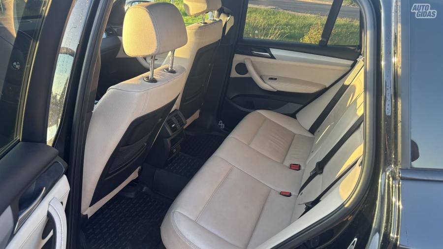 Black BMW X3 2014 in Vilnius, with an engine capacity of 2.00 L and mileage of 370 thousand km for 8799 €, photo 13 on AUTOMOTO.COM.LV