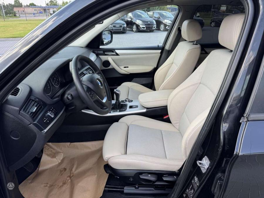 Black BMW X3 2014 in Telschi, with an engine capacity of 2.00 L and mileage of 224 thousand km for 7999 €, photo 13 on AUTOMOTO.COM.LV