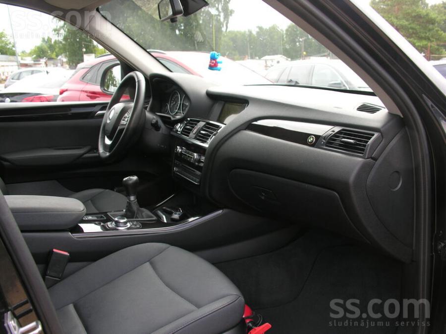 Black BMW X3 2014 in Riga, with an engine capacity of 2.00 L and mileage of 213 thousand km for 12200 €, photo 17 on AUTOMOTO.COM.LV