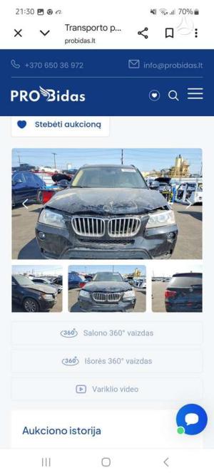 Black BMW X3 2014 in Klaipeda, with an engine capacity of 2.00 L and mileage of 222 thousand km for 5555 €, photo  on AUTOMOTO.COM.LV