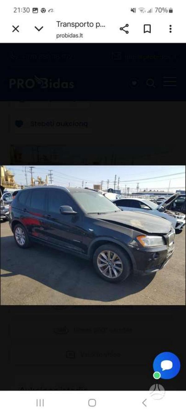 Black BMW X3 2014 in Klaipeda, with an engine capacity of 2.00 L and mileage of 222 thousand km for 5555 €, photo 3 on AUTOMOTO.COM.LV