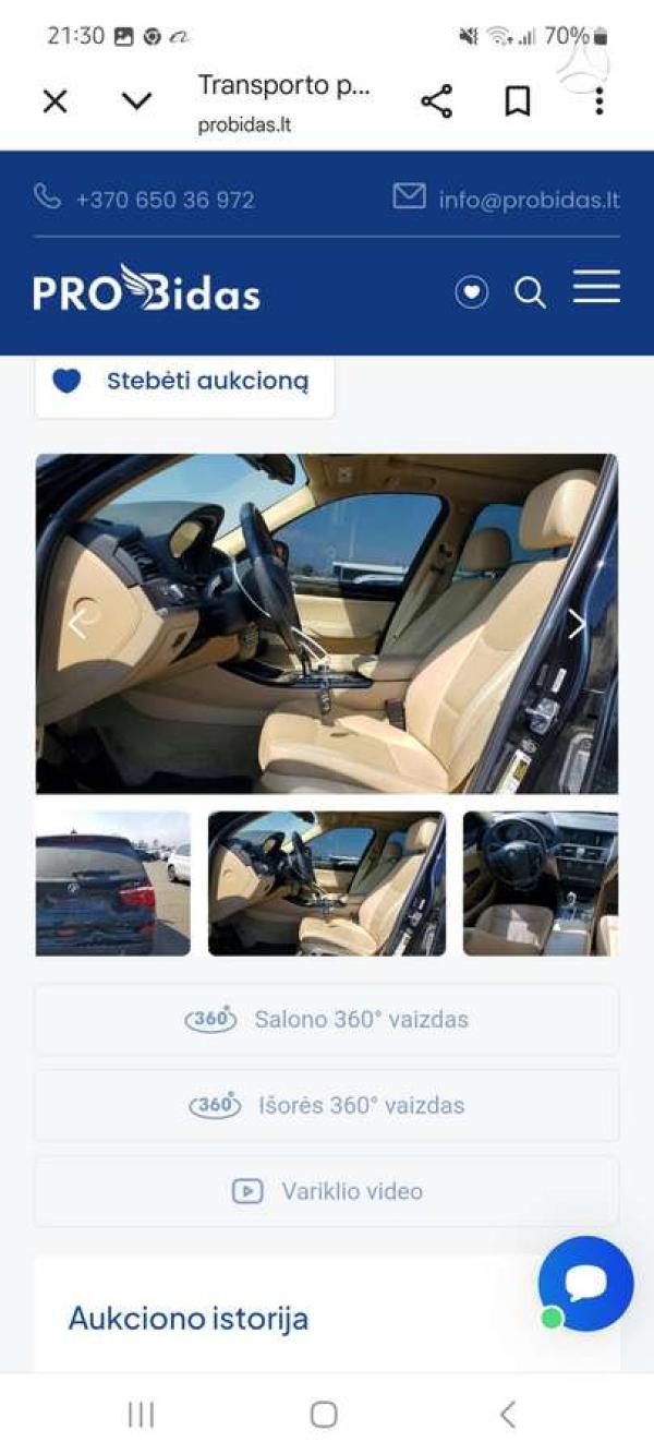 Black BMW X3 2014 in Klaipeda, with an engine capacity of 2.00 L and mileage of 222 thousand km for 5555 €, photo 4 on AUTOMOTO.COM.LV