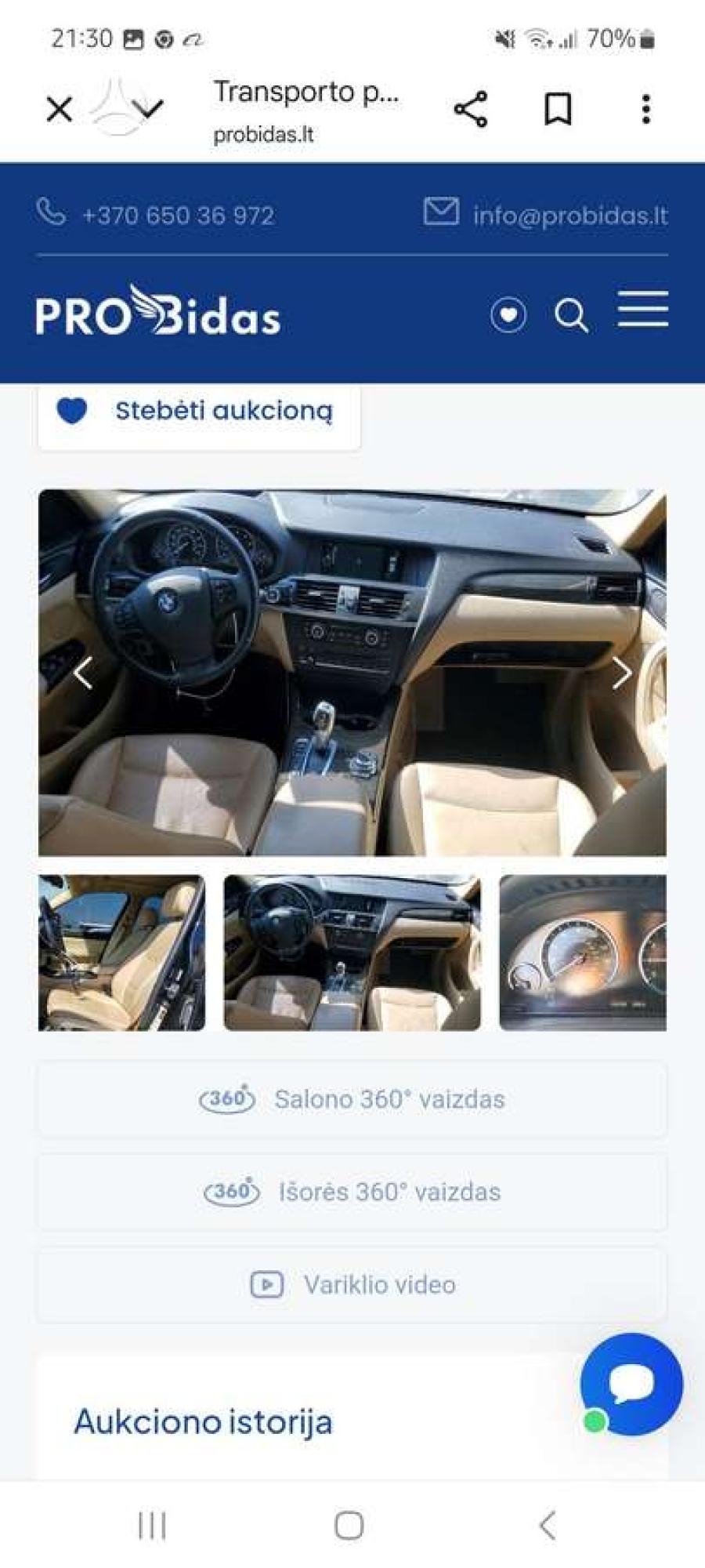 Melns BMW X3 2014 Klaipėda, ar dzinēja tilpumu 2.00 L un nobraukumu 222 tūkst. km par 5555 €, foto 6 vietnē AUTOMOTO.COM.LV