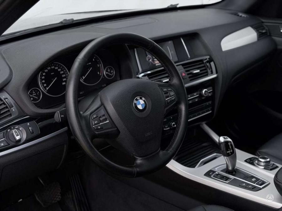 Black BMW X3 2014 in Vilnius, with an engine capacity of 2.00 L and mileage of 298 thousand km for 10500 €, photo 10 on AUTOMOTO.COM.LV