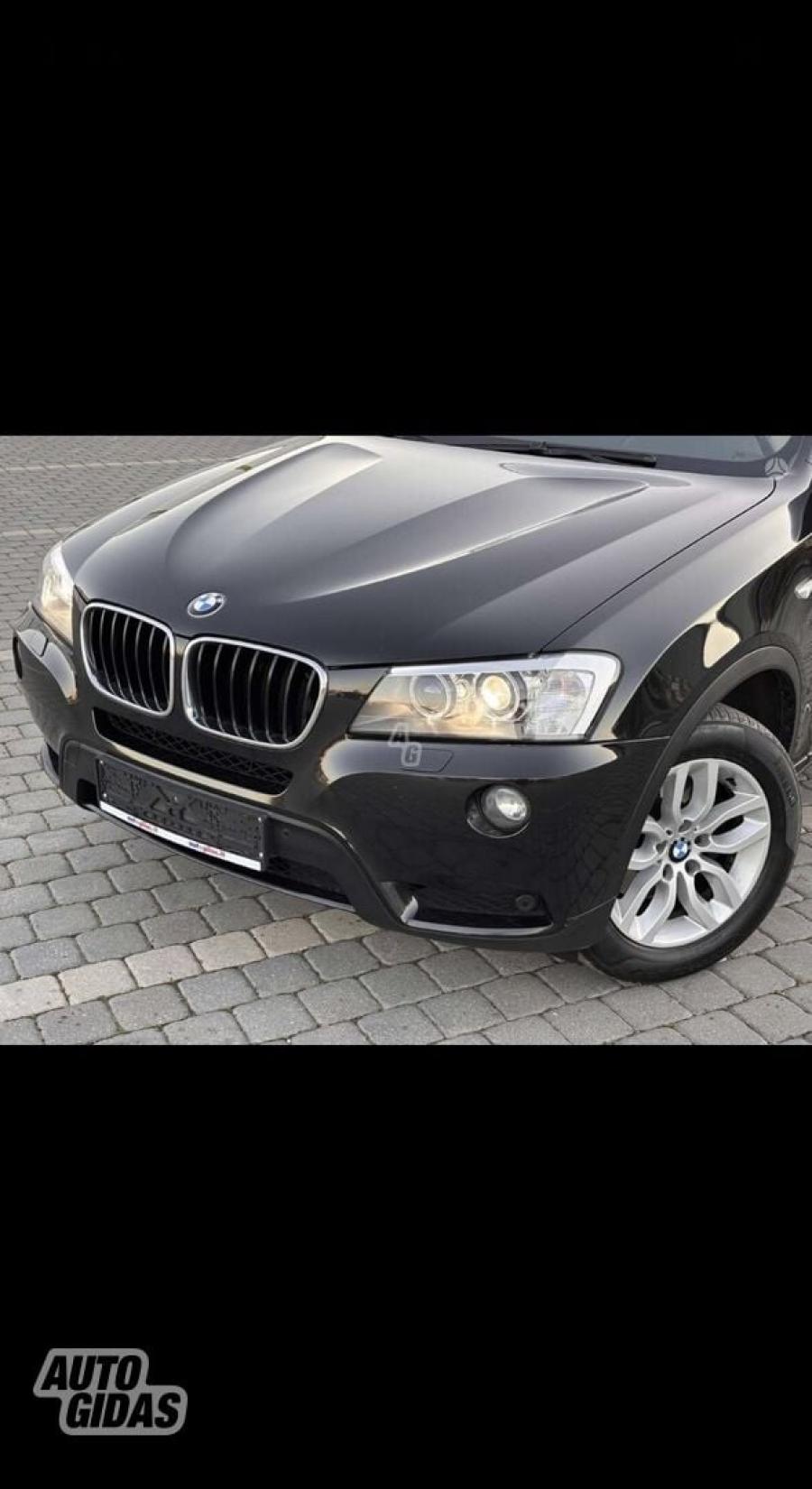 Black BMW X3 2014 in Panevezys, with an engine capacity of 2.00 L and mileage of 327 thousand km for 9200 €, photo 3 on AUTOMOTO.COM.LV