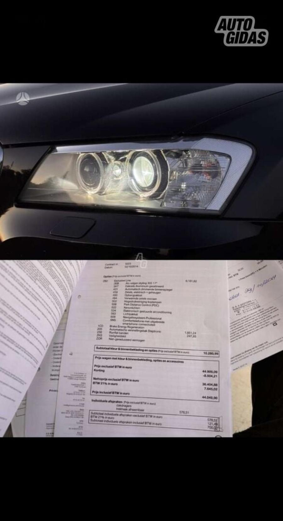 Black BMW X3 2014 in Panevezys, with an engine capacity of 2.00 L and mileage of 327 thousand km for 9200 €, photo 27 on AUTOMOTO.COM.LV