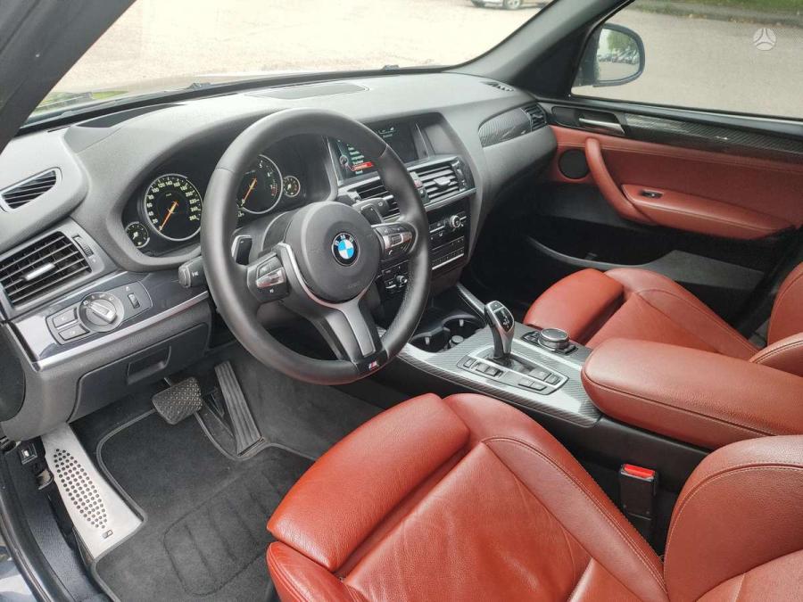Black BMW X3 2014 in Vilnius, with an engine capacity of 2.98 L and mileage of 282 thousand km for 10900 €, photo 12 on AUTOMOTO.COM.LV