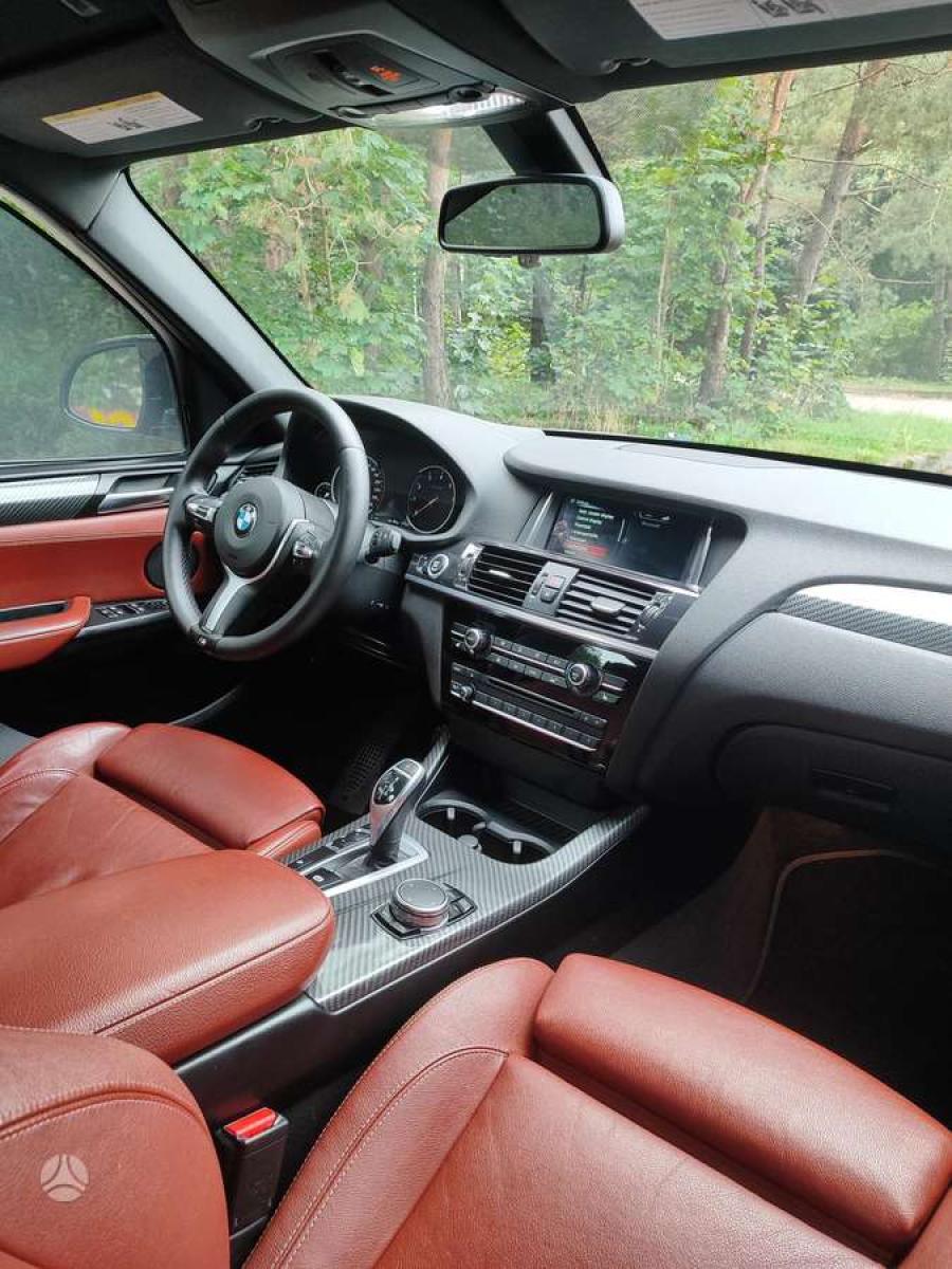 Black BMW X3 2014 in Vilnius, with an engine capacity of 2.98 L and mileage of 282 thousand km for 10900 €, photo 16 on AUTOMOTO.COM.LV