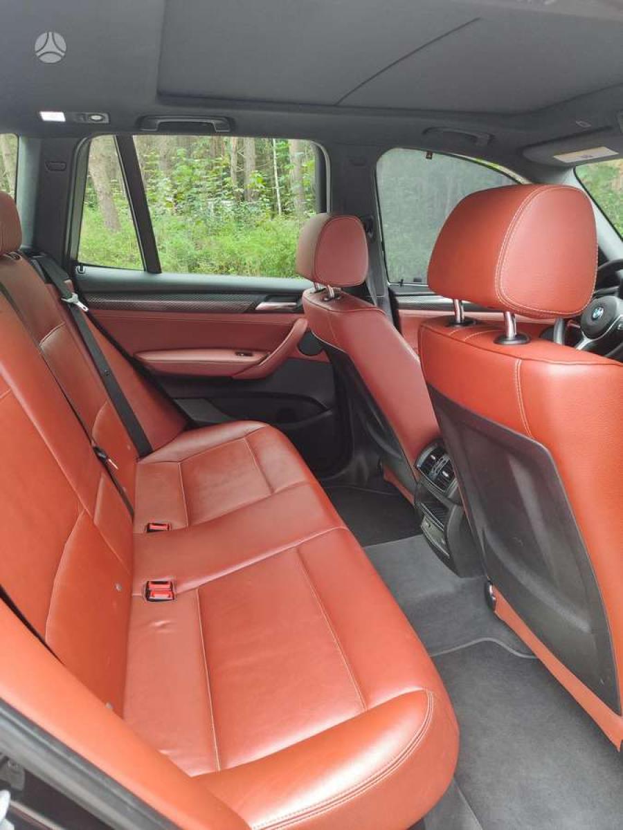 Black BMW X3 2014 in Vilnius, with an engine capacity of 2.98 L and mileage of 282 thousand km for 10900 €, photo 18 on AUTOMOTO.COM.LV