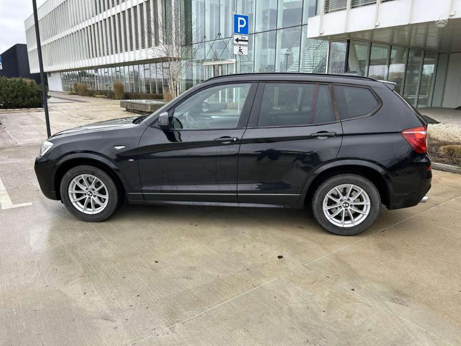 Black BMW X3 2015 in Vilnius, with an engine capacity of 2.99 L and mileage of 194 thousand km for 13750 €, photo 4 on AUTOMOTO.COM.LV
