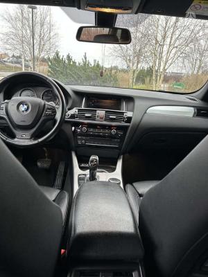Black BMW X3 2015 in Vilnius, with an engine capacity of 2.99 L and mileage of 194 thousand km for 13750 €, photo 9 on AUTOMOTO.COM.LV